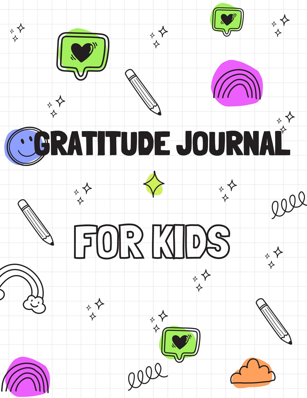 Kids Gratitude Journal Printable Journal Positive Children Activity - Etsy