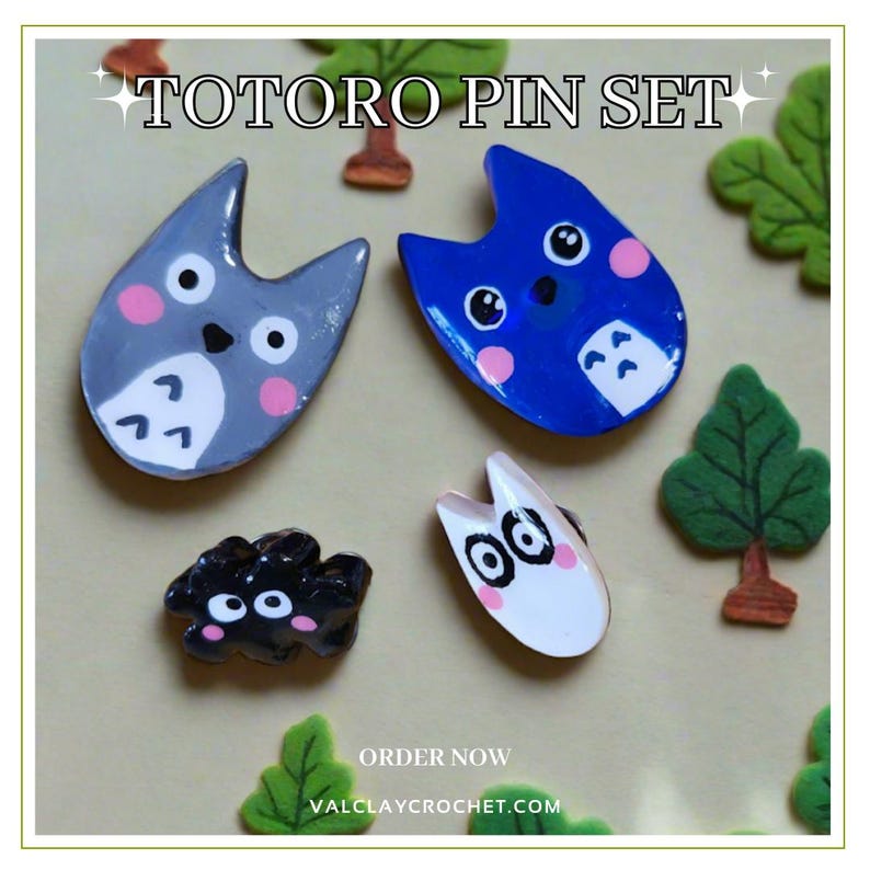 My Neighbor Totoro Pin Set - Etsy