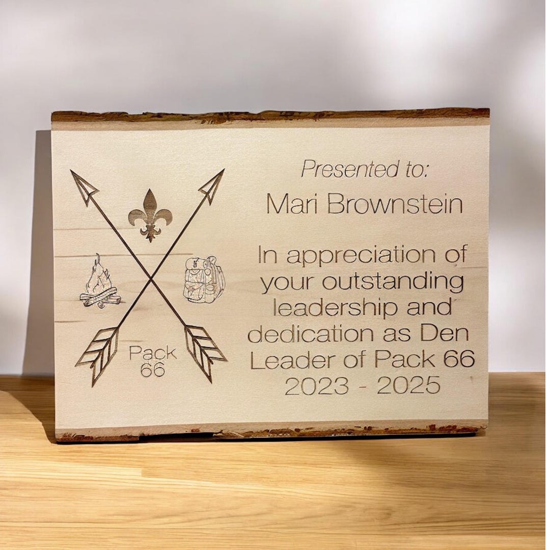 Cub Master Appreciation Plaque - Etsy