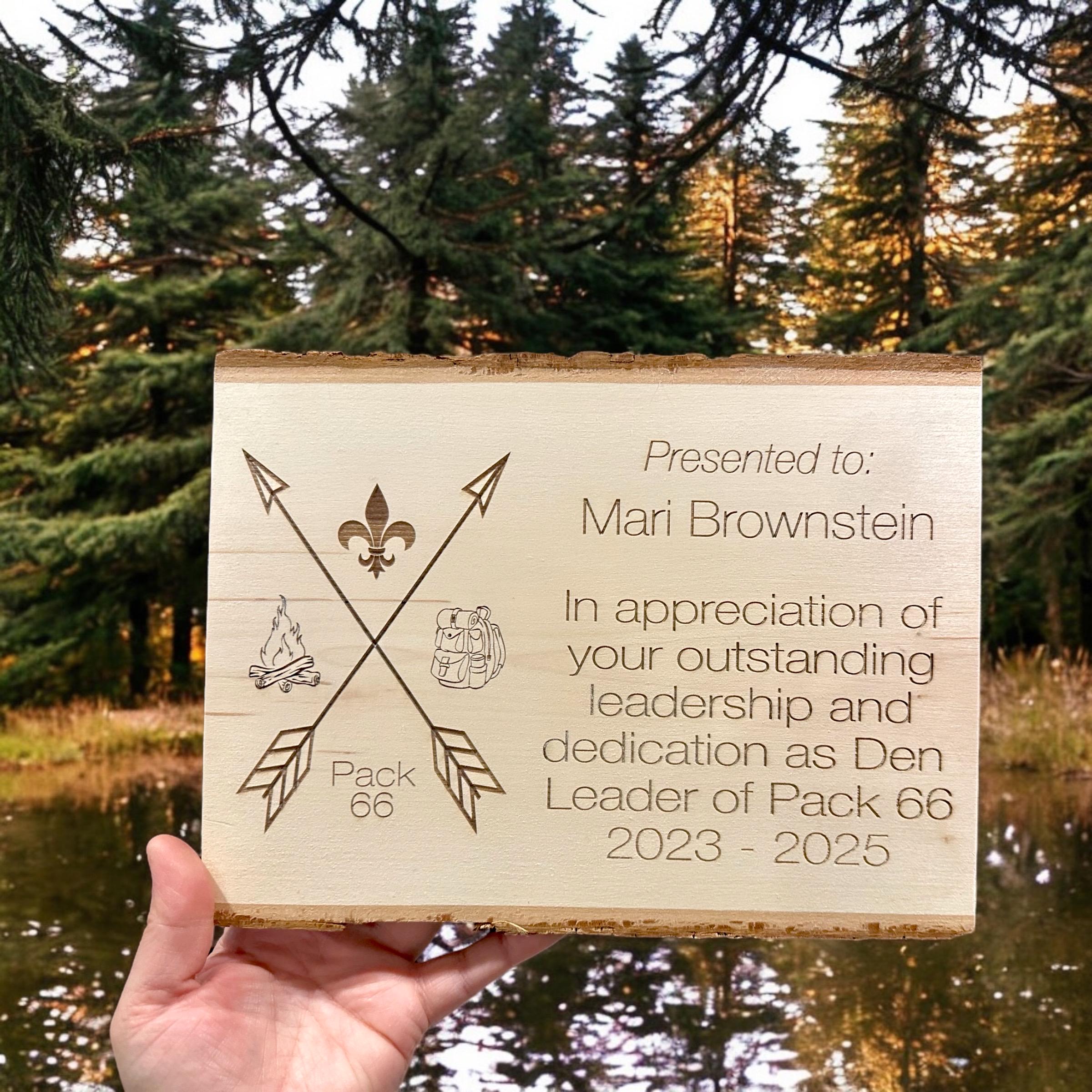 Cub Master Appreciation Plaque - Etsy