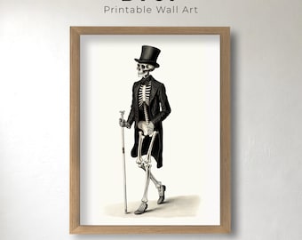 Vintage Anatomy, Skeleton Left Hand Art Print, Wall Art, A4 & A3, PDF ...