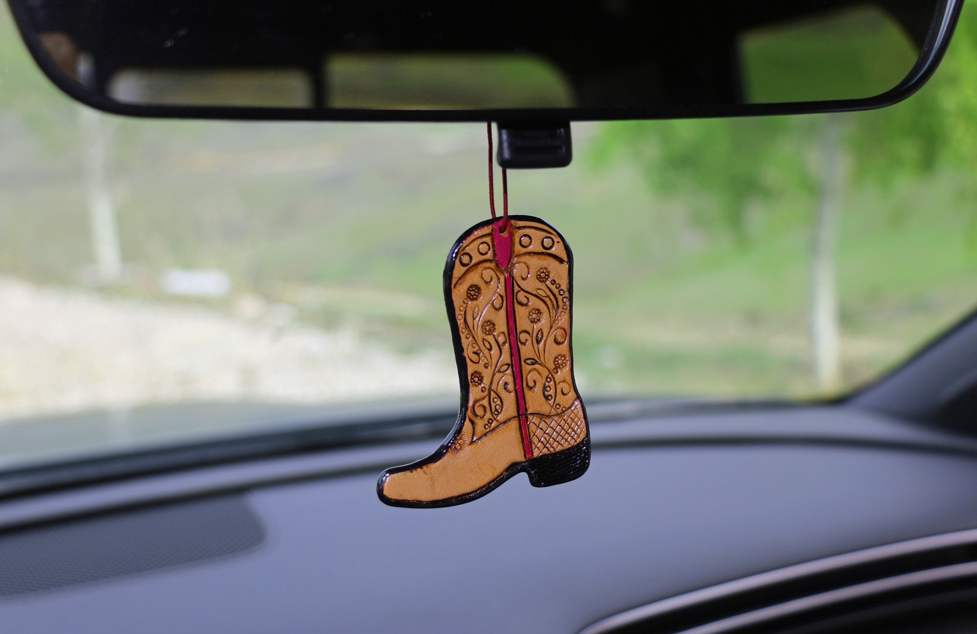 2 Leather Cowboy Boot Air Fresheners - Car, Closet, Bathroom Freshie - Etsy