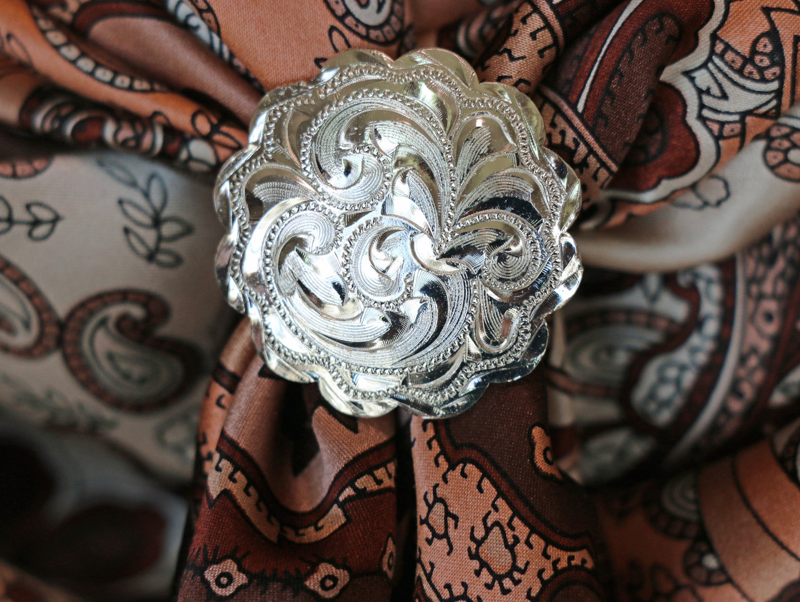 Silver Wild Rag Western Scarf Slide - Etsy