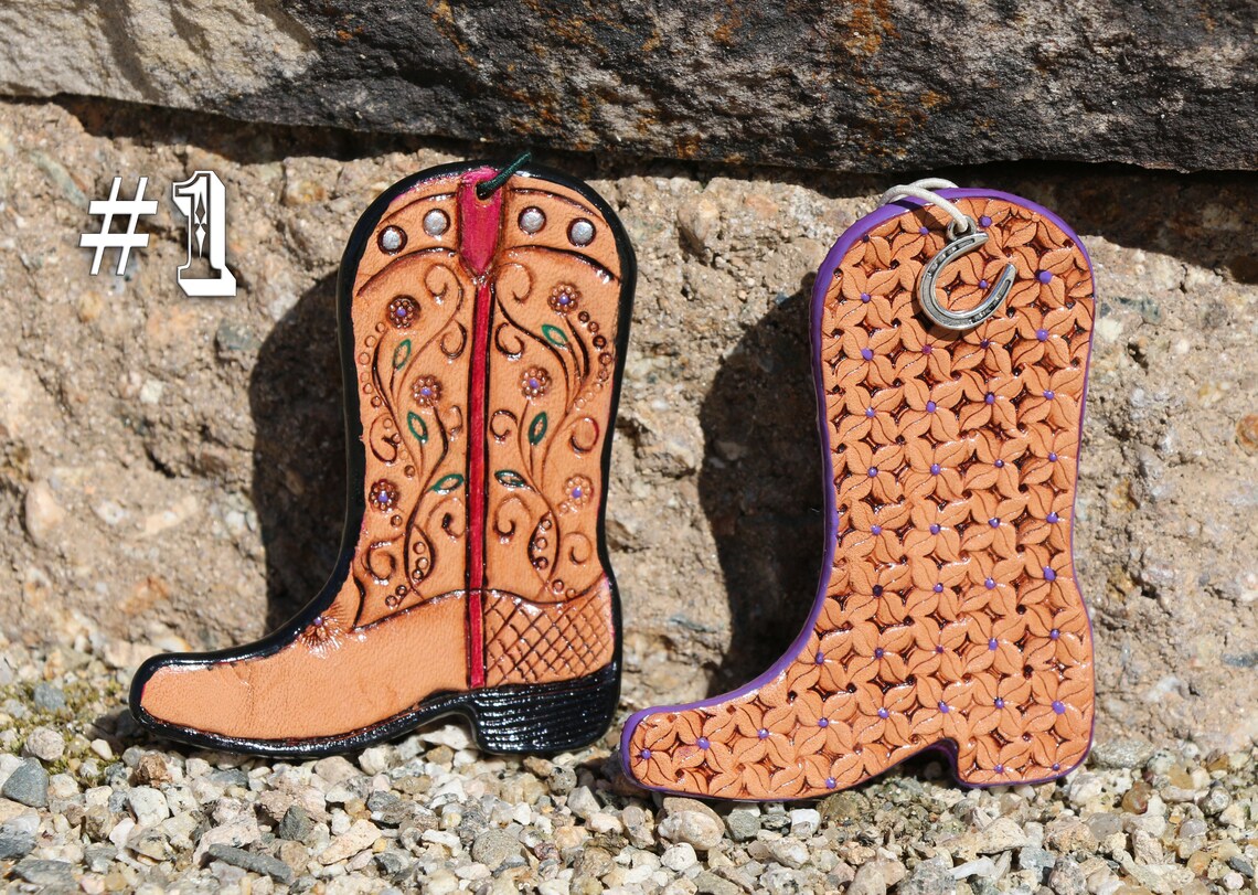 2 Leather Cowboy Boot Air Fresheners - Car, Closet, Bathroom Freshie - Etsy