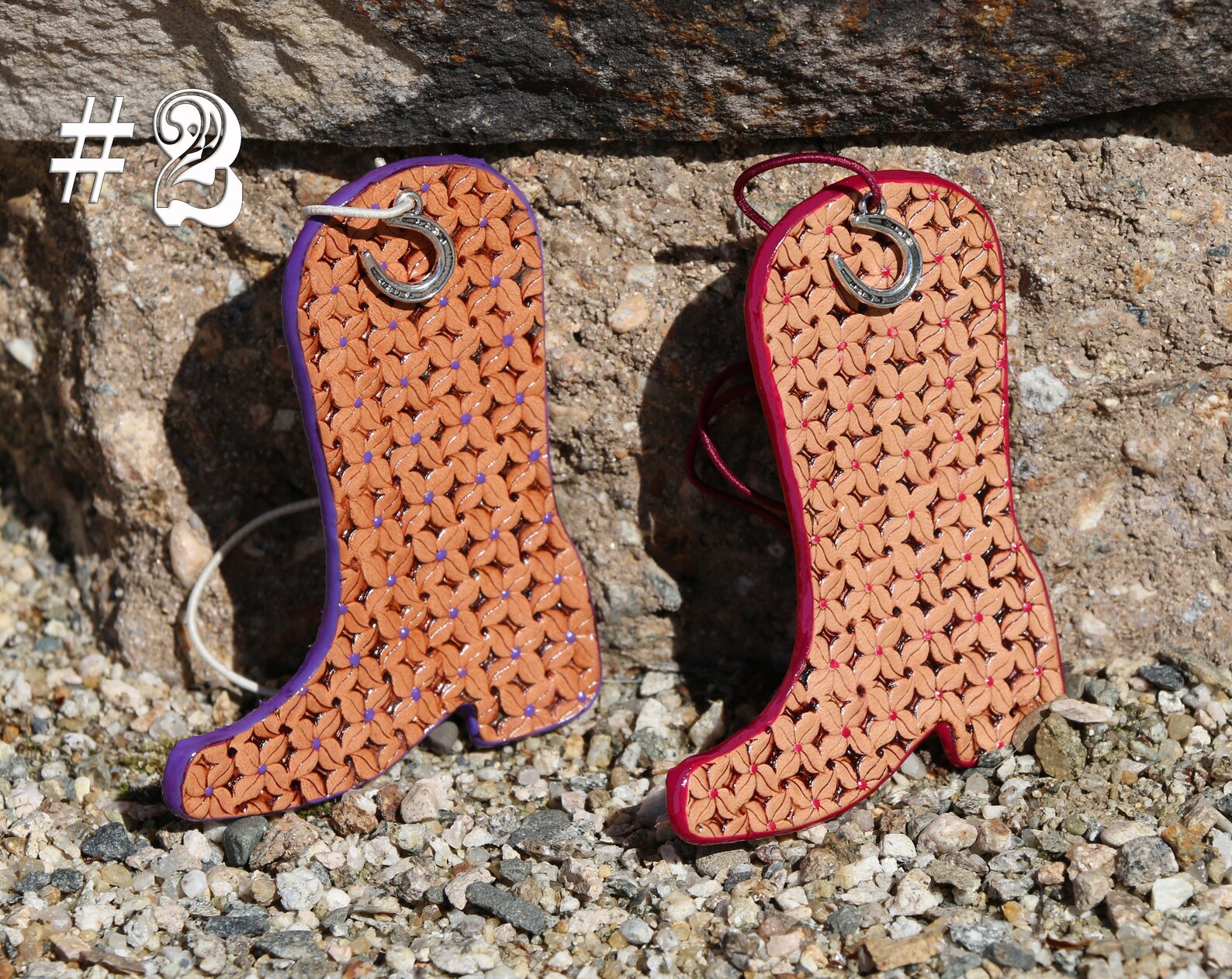 2 Leather Cowboy Boot Air Fresheners - Car, Closet, Bathroom Freshie - Etsy