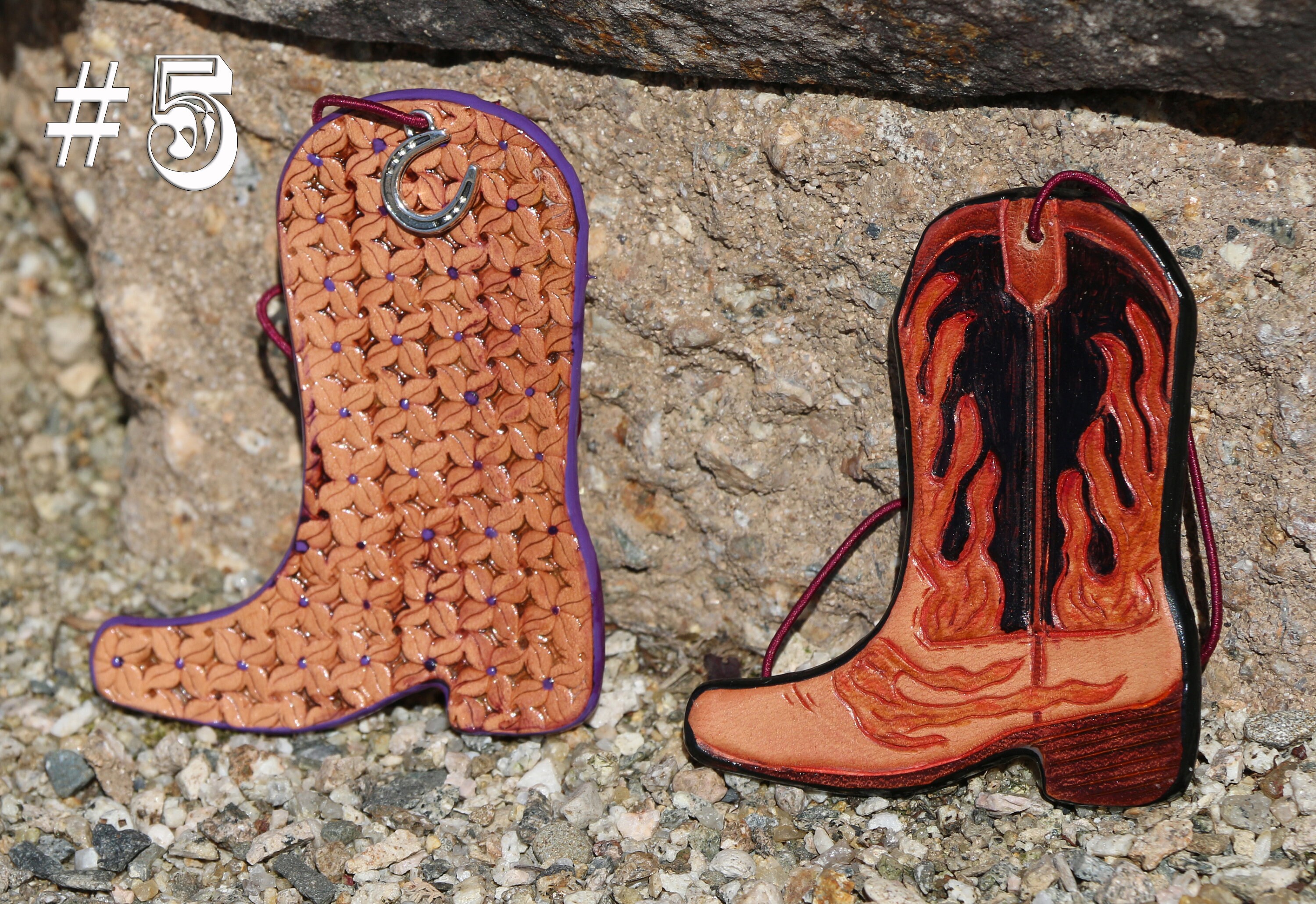 2 Leather Cowboy Boot Air Fresheners - Car, Closet, Bathroom Freshie - Etsy