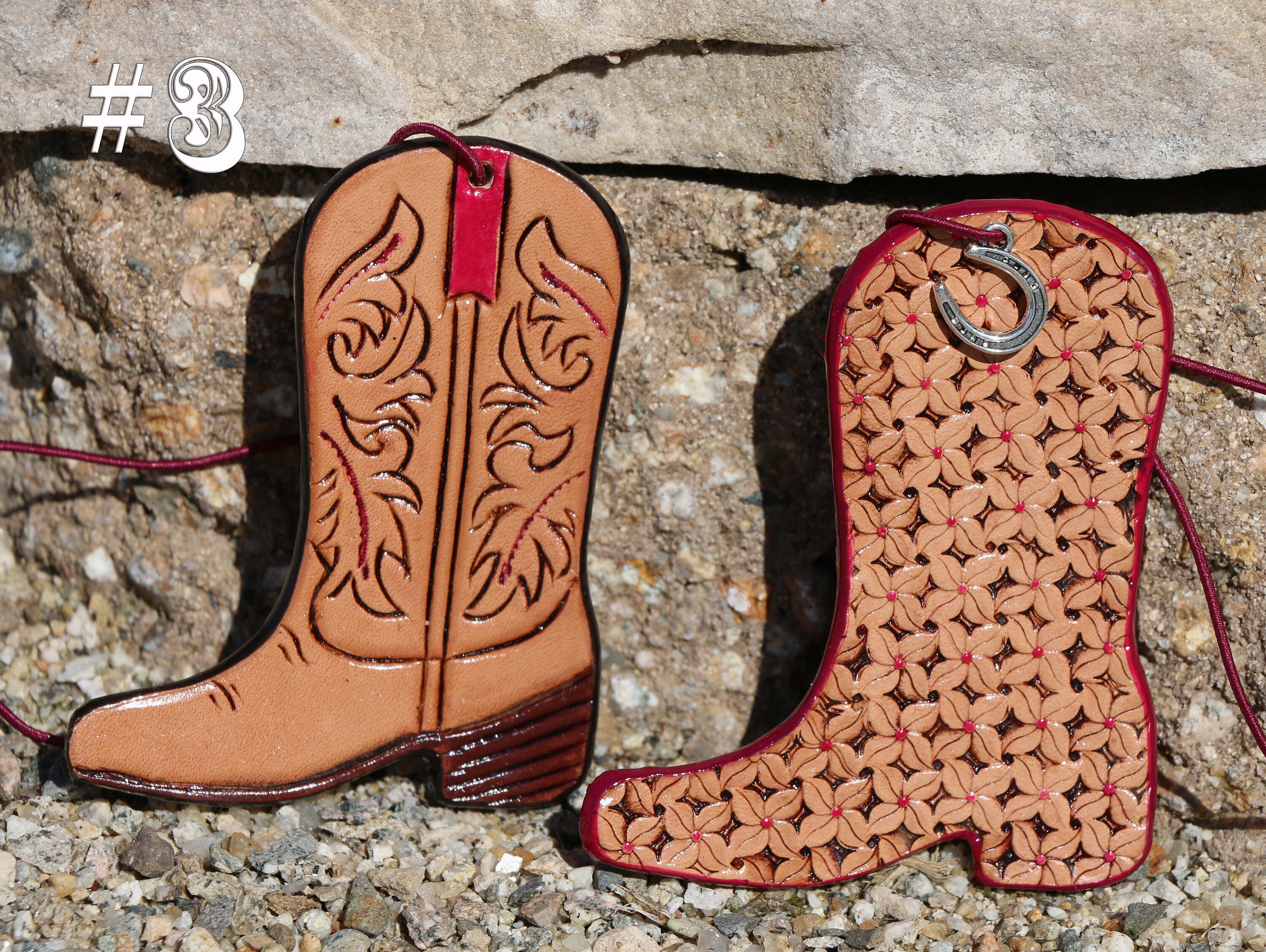 2 Leather Cowboy Boot Air Fresheners - Car, Closet, Bathroom Freshie - Etsy