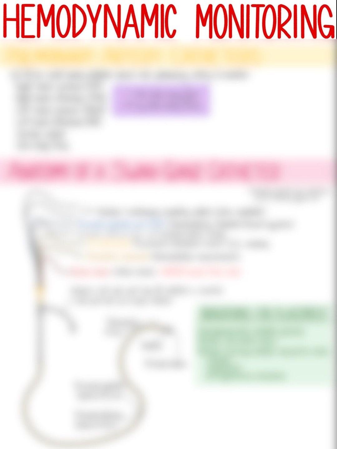Hemodynamic Monitoring/pa Swan Ganz, Cardiology, Paramedic Study Guide ...