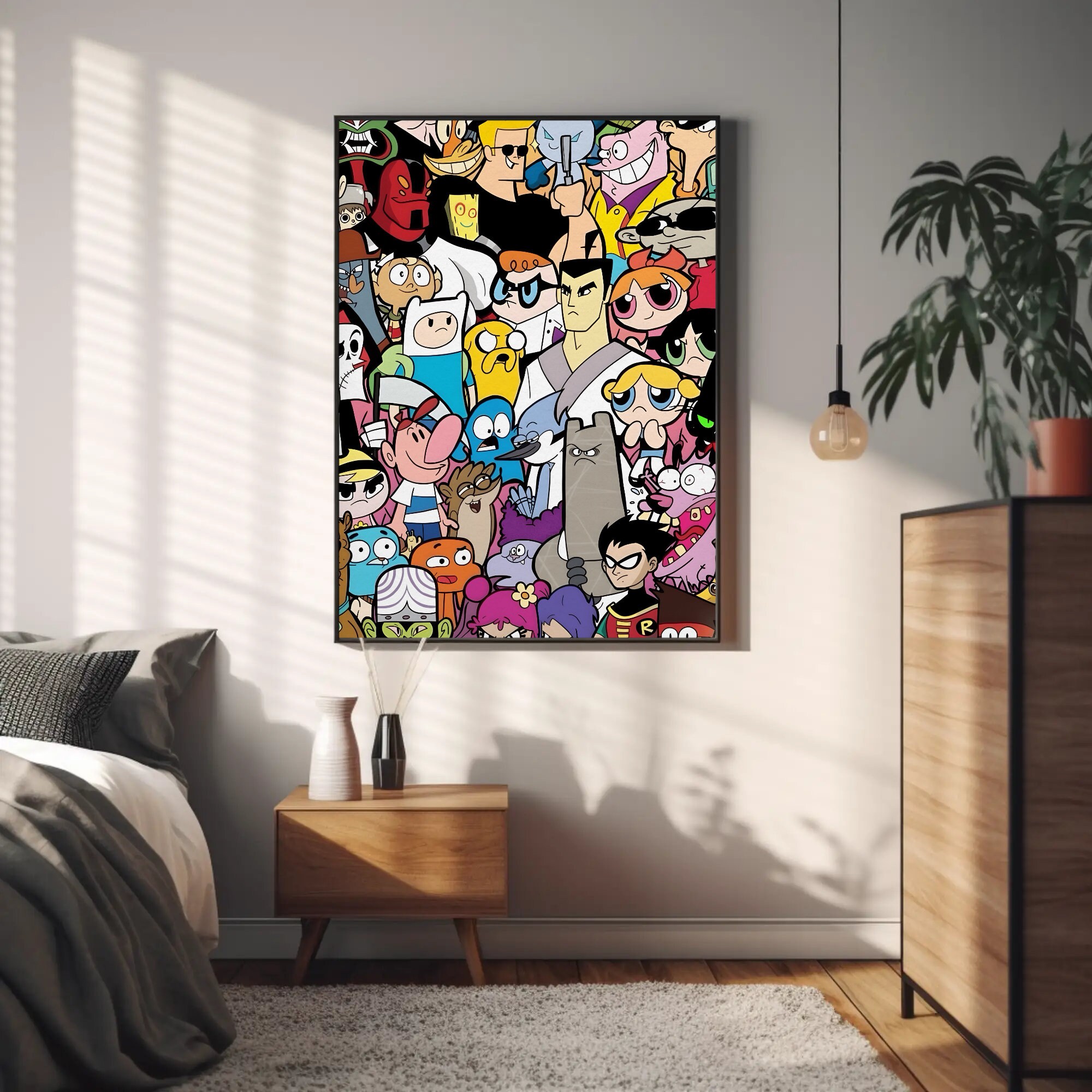 Adult Swim 90s & 2000s Characters Collage Wall Art - Etsy