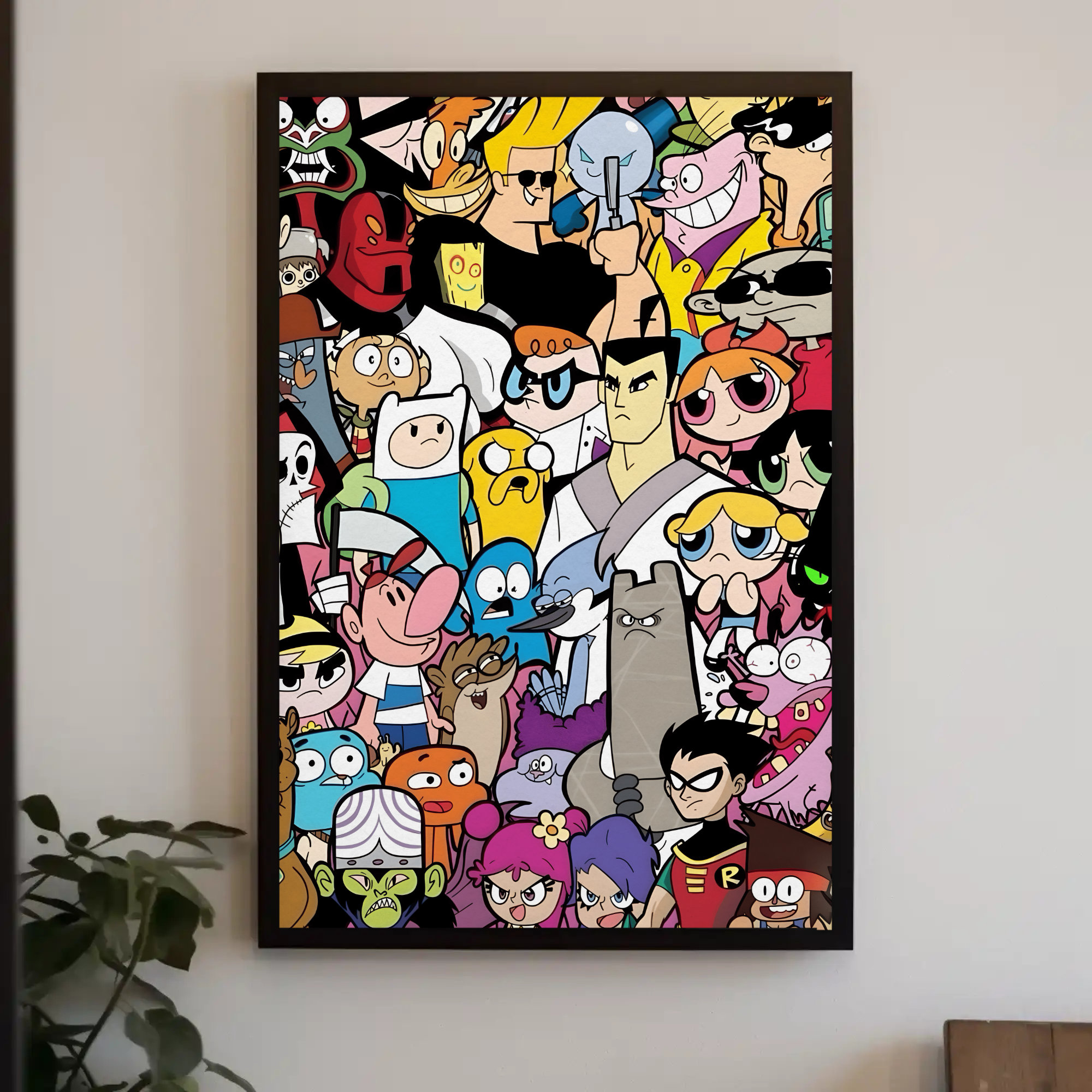 Adult Swim 90s & 2000s Characters Collage Wall Art - Etsy