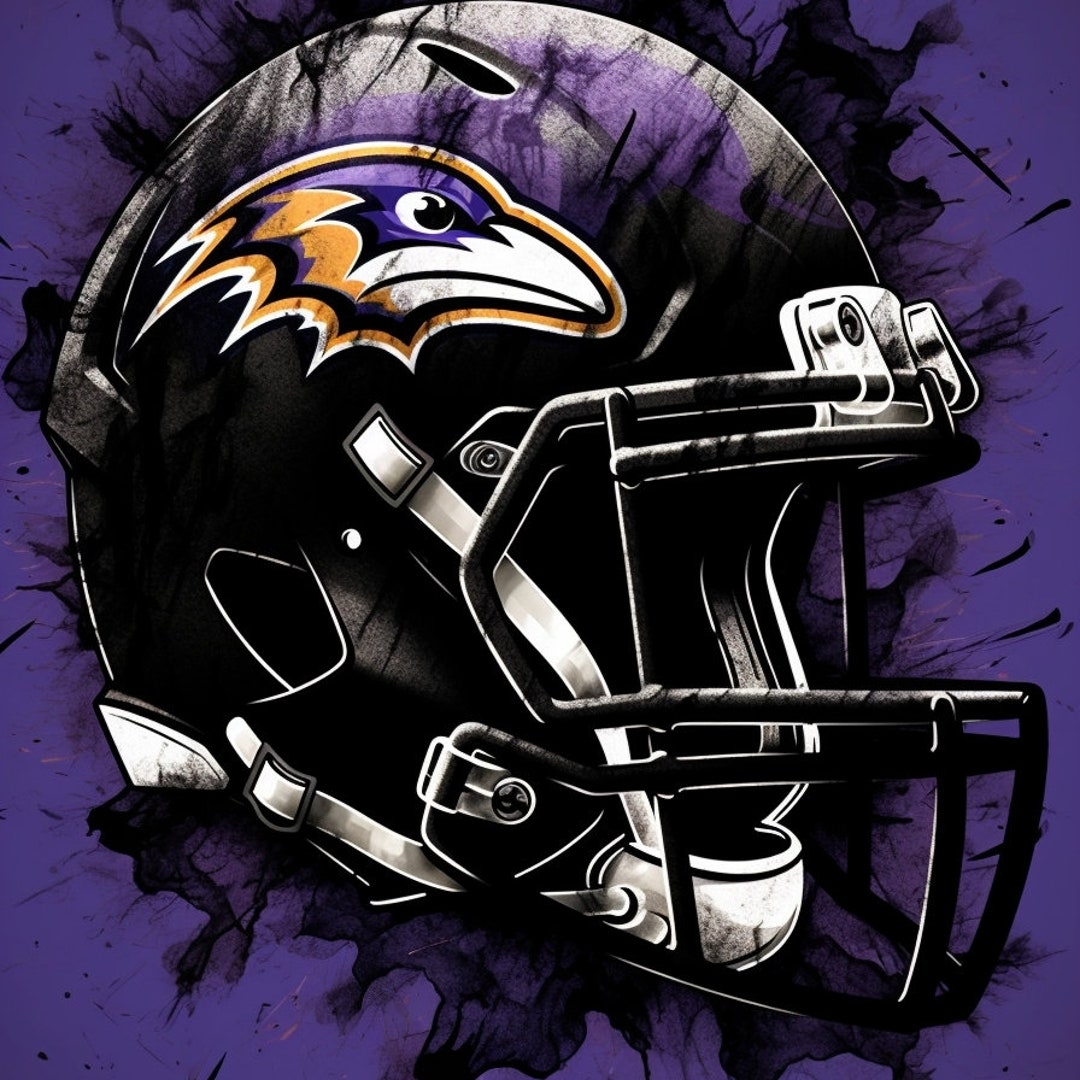 Nfl-inspired BALTIMORE RAVENS Helmet Logo Wall Art - Etsy