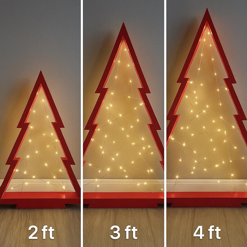 Lighted Wooden Tree Decor – Handmade Rustic Wood Accent With Warm LED ...