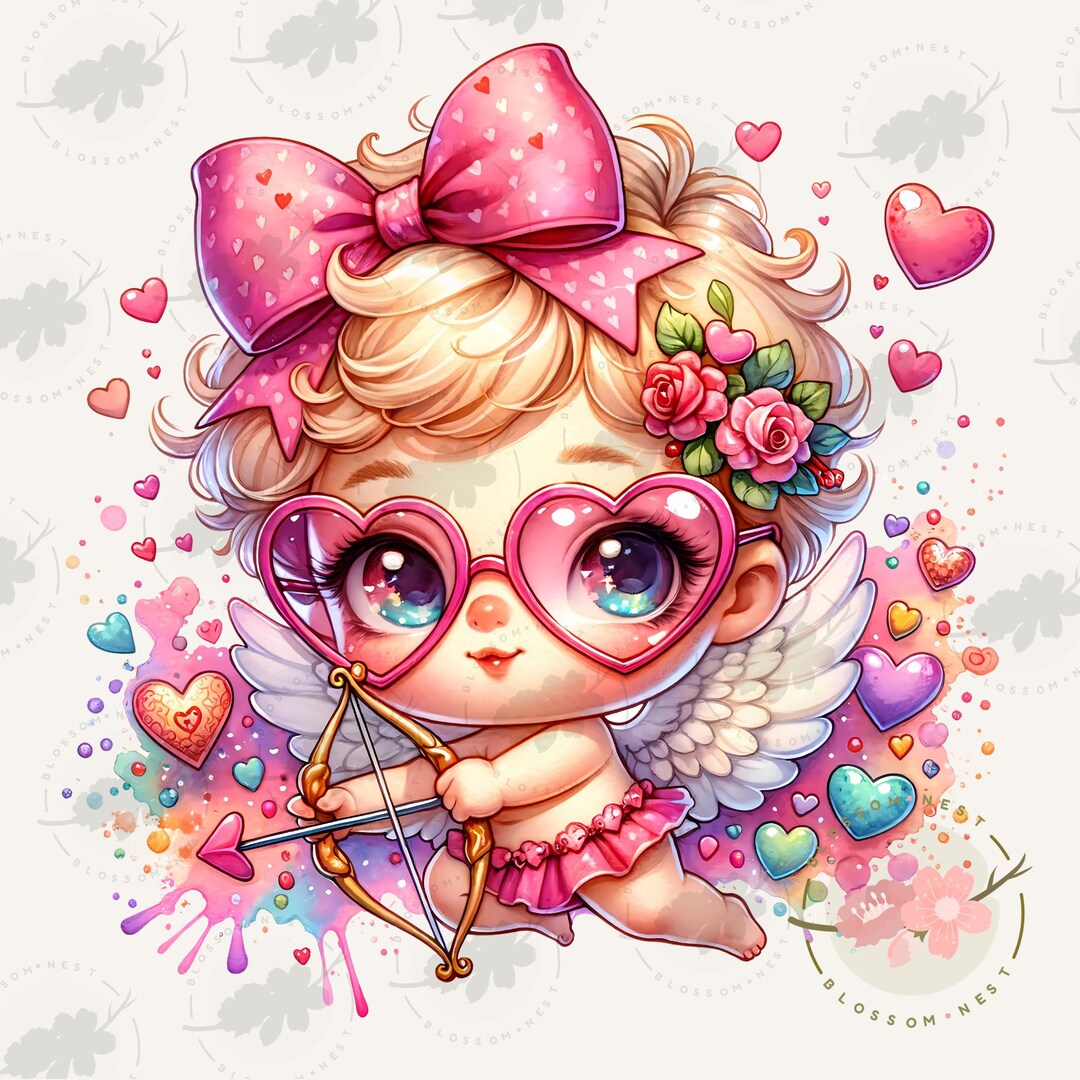 Cupid Clipart PNG, Baby Cupid PNG, Valentine’s Day Designs, Trendy ...