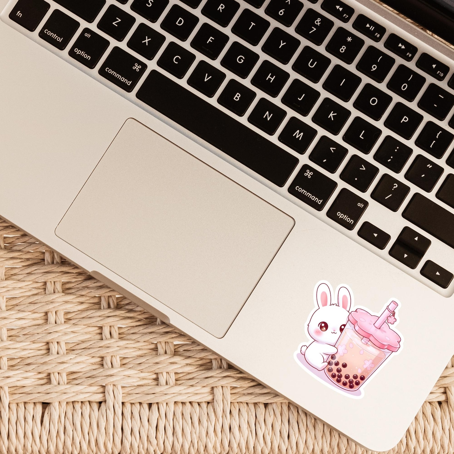 Kawaii Pink Bunny Sakura Boba Clipart PNG, Pastel Rabbit Bubble Tea ...