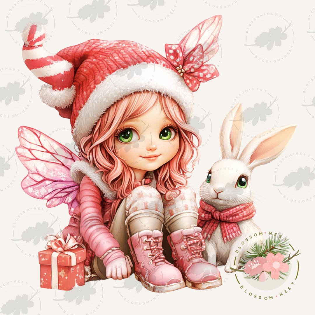 Cute Pink Fairy Clipart Png, Christmas Fairy Png, Kawaii Baby Fairy ...