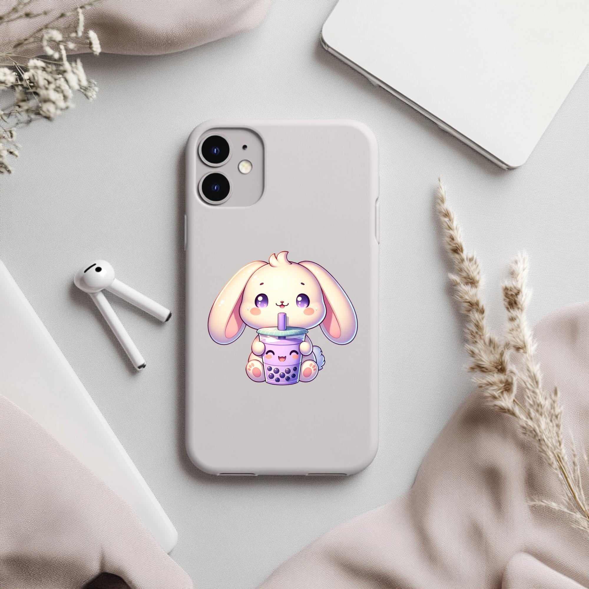 Bunny Drinking Bubble Tea Png, Kawaii Bunny Sticker, Bunny Png ...