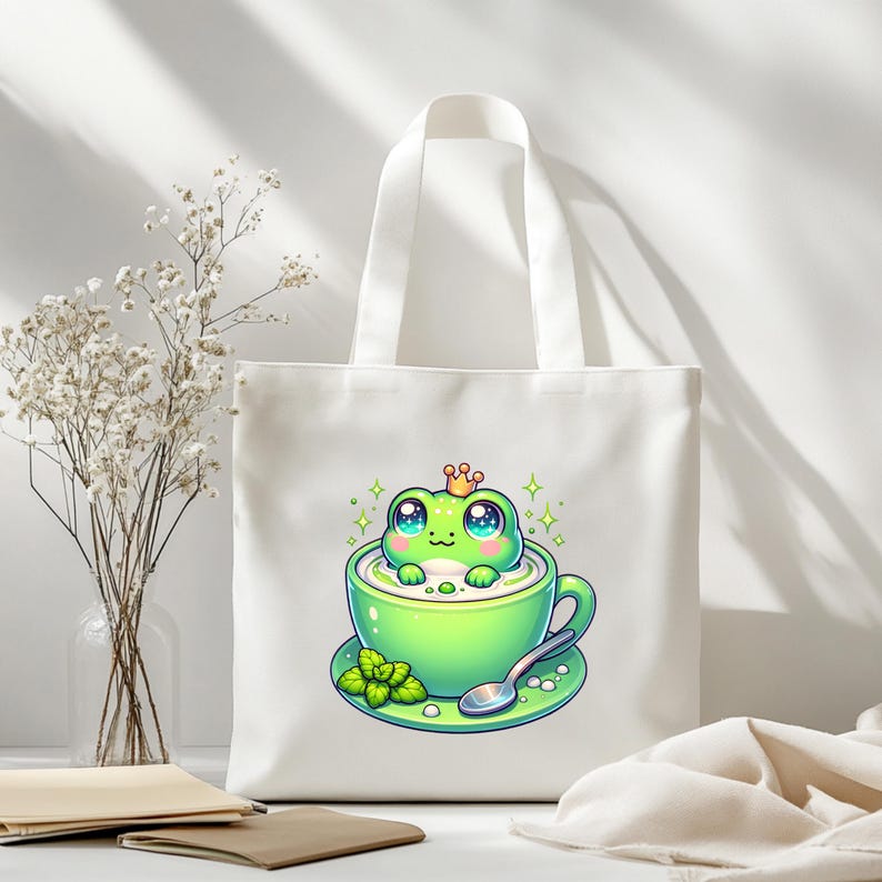 Kawaii Green Frog Prince Png, Cute Frog Prince Sticker, Sublimation ...