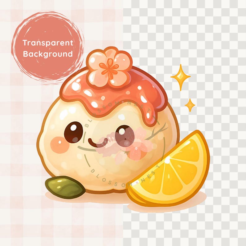 Cute Kawaii Food Clipart, Street Foods, Kawaii Food Illustration, Chibi ...
