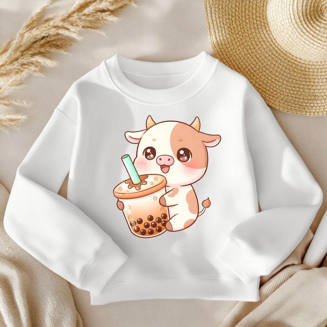 Kawaii Cow Coffee Caramel Boba Clipart PNG, Chibi Brown Cow Bubble Tea ...