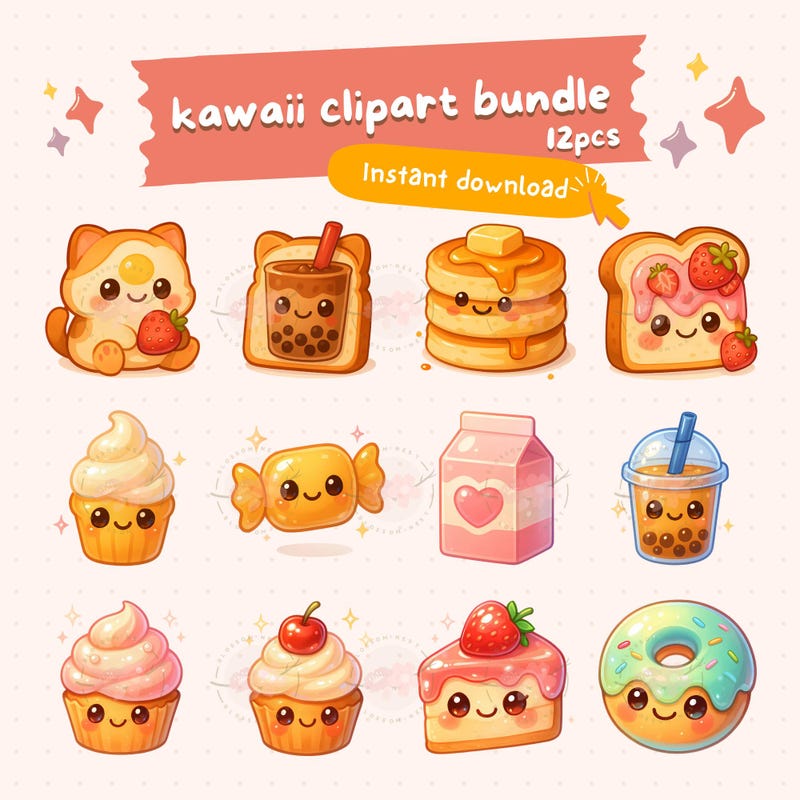 Kawaii Breakfast - Etsy