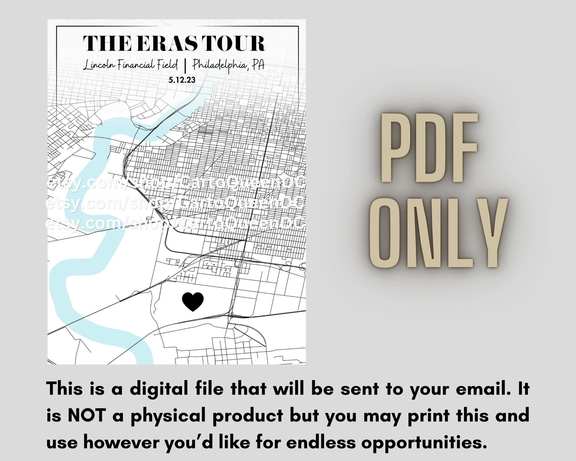 CUSTOM ERAS TOUR Map | Framed Map | Taylor Swift Eras Tour | Taylor ...