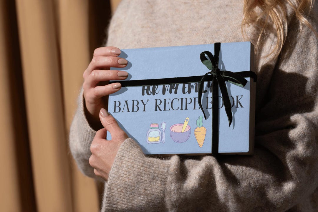 Blue Recipe Card Template, Personalized Recipe Card, Printable Recipe ...