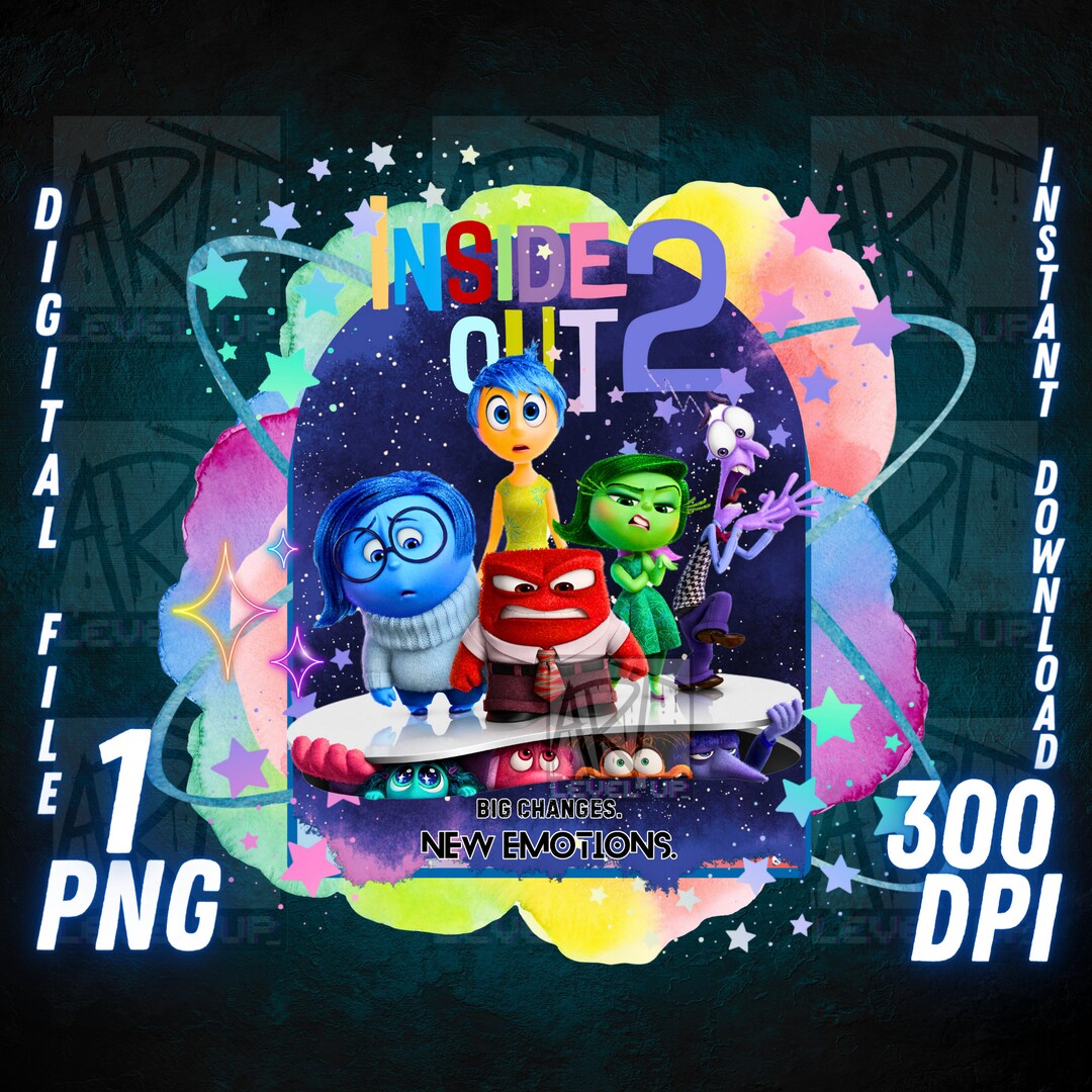 Inside Out 2 Png, High Quality, for Cricut, Cake Topper Tee Shirt ...