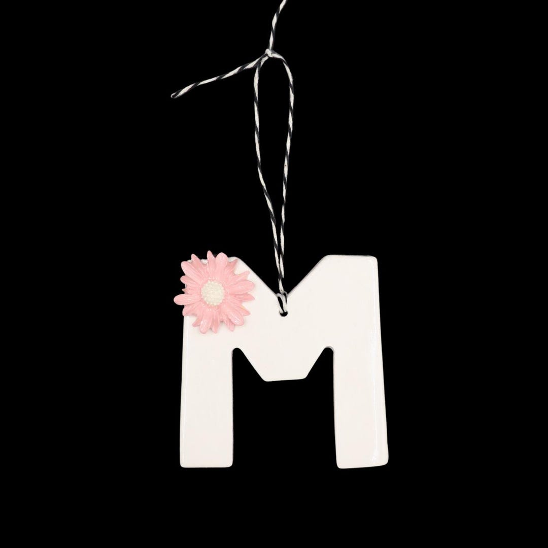 Ceramic Letter M Decor, 3 Inch Handmade Pottery Initial - Etsy