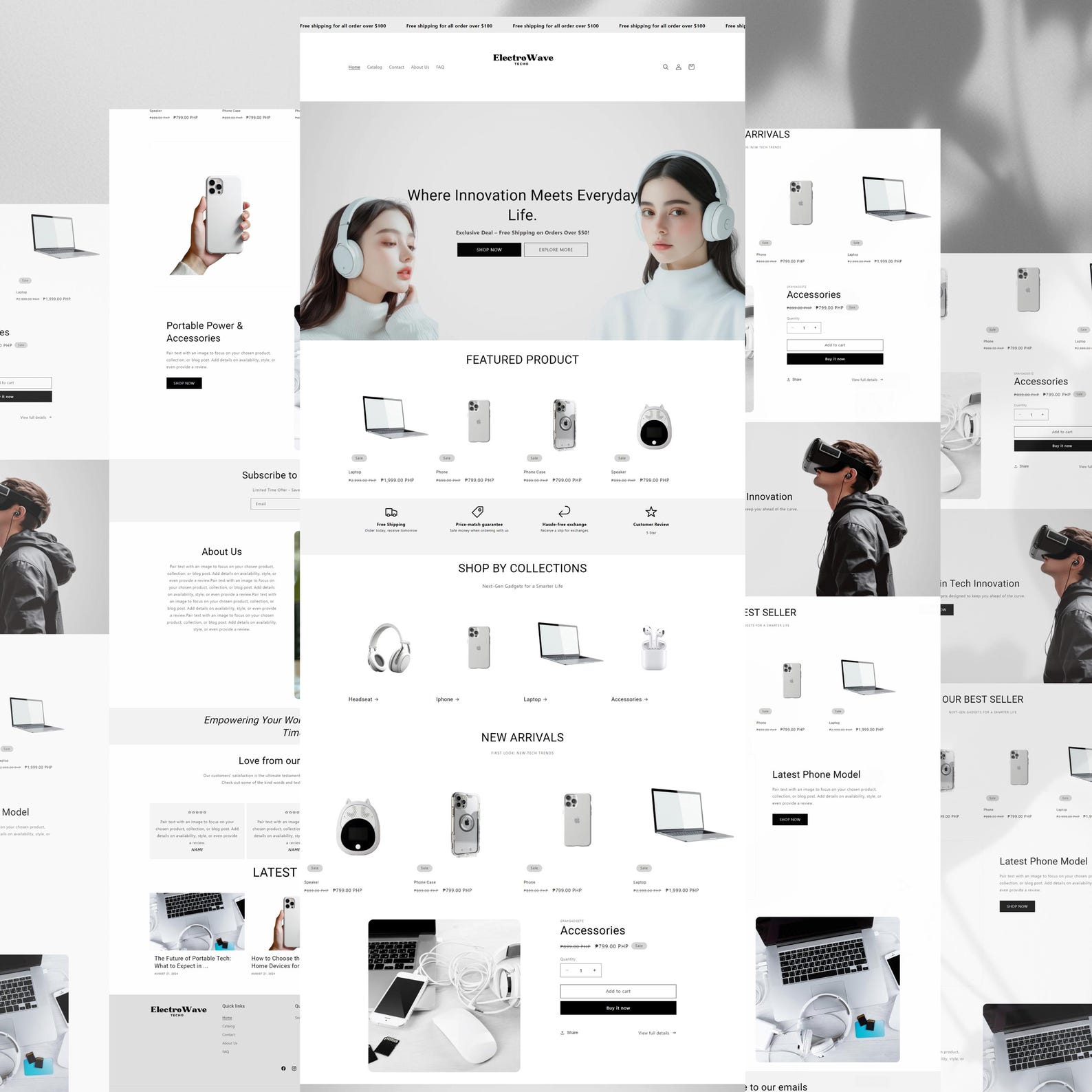 Shopify Theme, Website Template for Electronics, Shopify Template ...