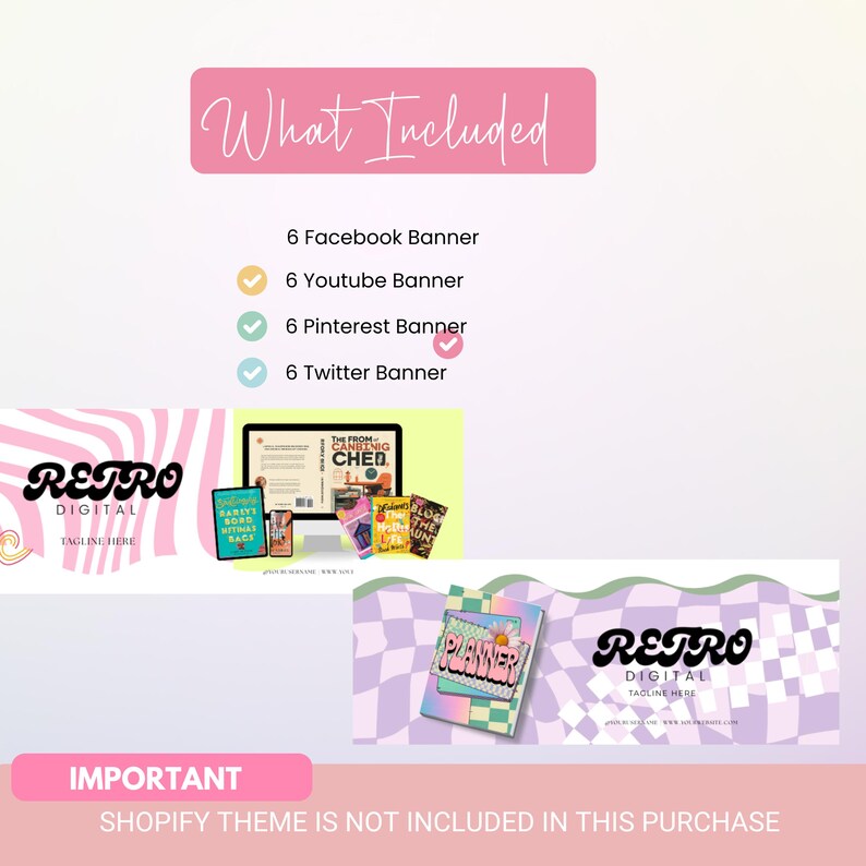 Retro Digital Social Media Banner Template Canva Editable, Facebook ...