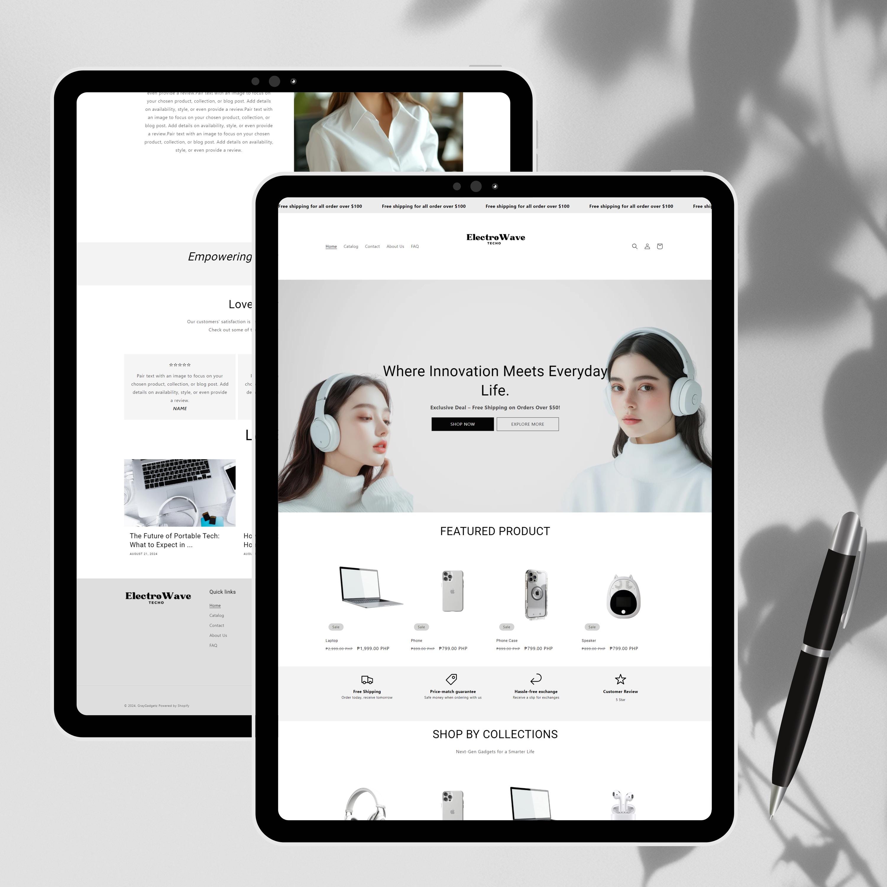 Shopify Theme, Website Template for Electronics, Shopify Template ...