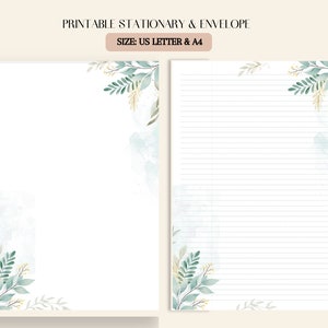 Printable Stationary Collection, Digital Writing Paper Set, Planner ...