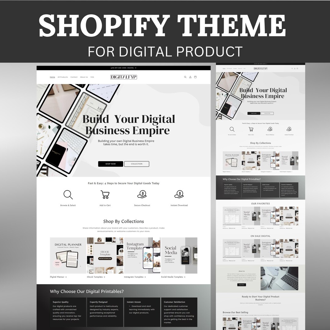 Shopify Theme Digital Products Shopify Website Template Black Shopify Shopify Theme Digital Products Shopify Website Template Black Shopify