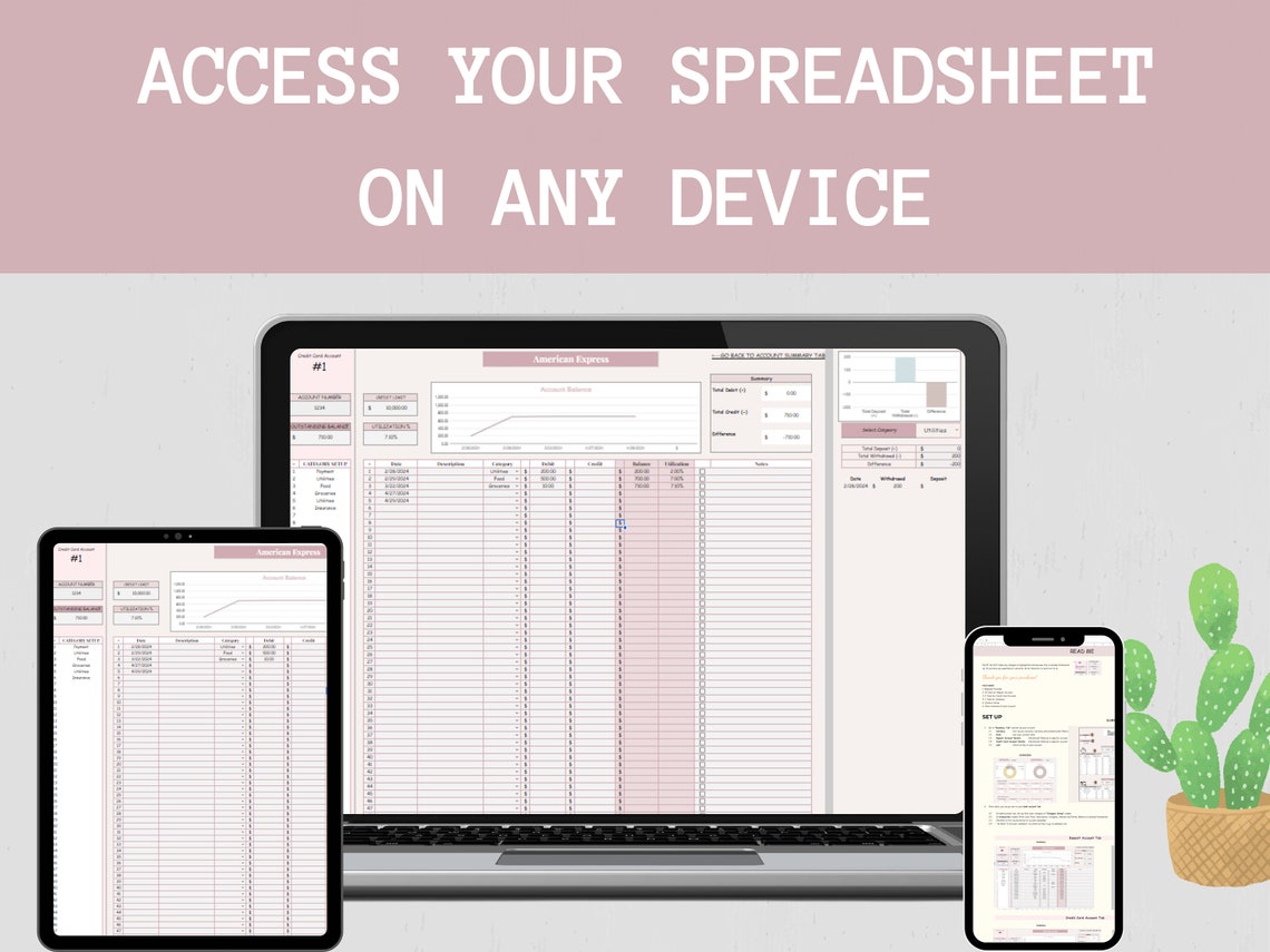 Bank Account Tracker, Google Sheets Financial Tracker, Savings Planner ...
