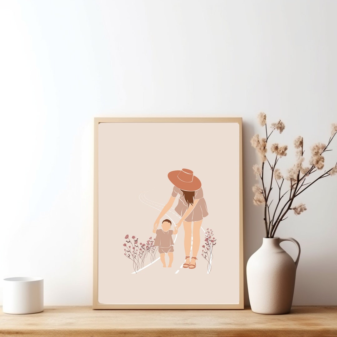 Mother's Day Gift Wall Art Printable, Mum Daughter Home Decor Sign ...