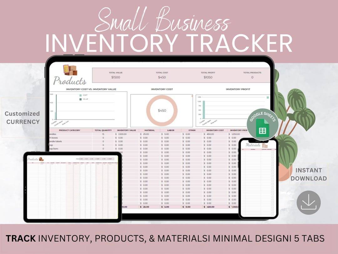 Inventory Tracker, Small Business Google Sheets, Business Inventory ...