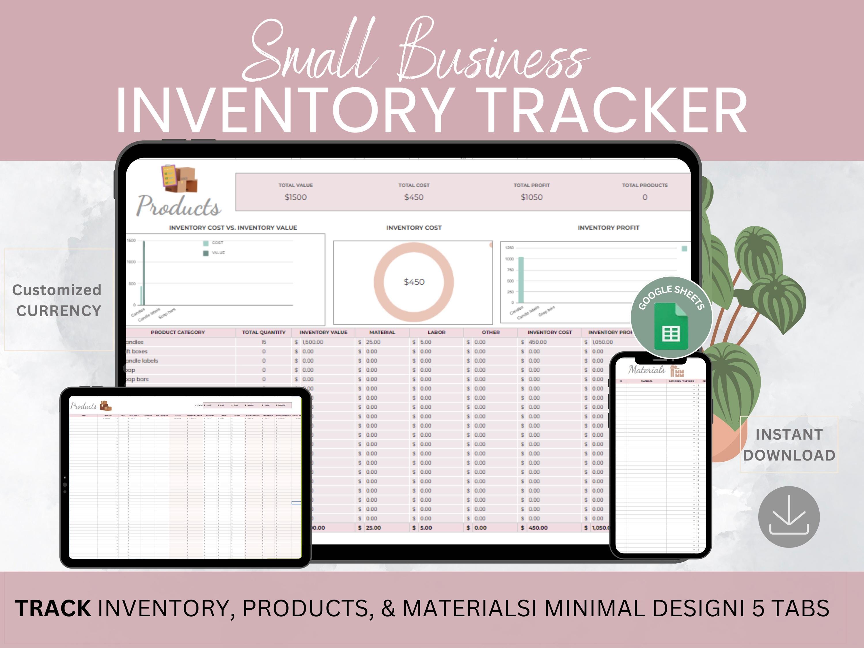 Inventory Tracker, Small Business Google Sheets, Business Inventory ...