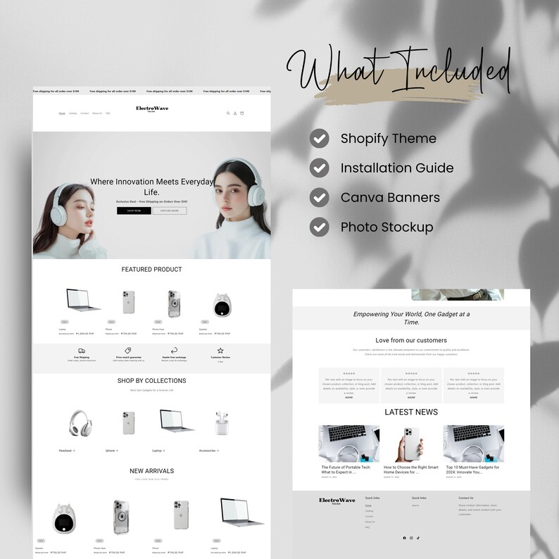 Shopify Theme, Website Template for Electronics, Shopify Template ...