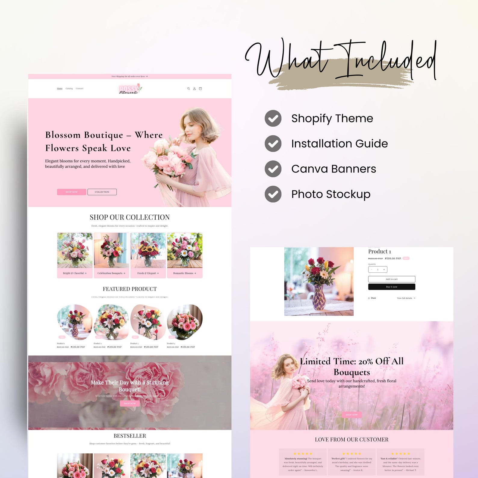 Shopify Theme Florist , Shopify Template Florist , Flower Shop , Flower ...
