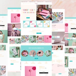 Shopify Theme, Shopify Website for Boutique, Pastel Shopify Templates ...