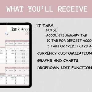 Bank Account Tracker, Google Sheets Financial Tracker, Savings Planner ...
