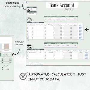 Bank Account, Google Sheets Financial Planner, Credit Card Tracker ...