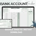Bank Account, Google Sheets Financial Planner, Credit Card Tracker ...