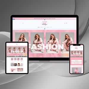 Shopify Theme, Shopify Website for Boutique, Pink Shopify Templates ...