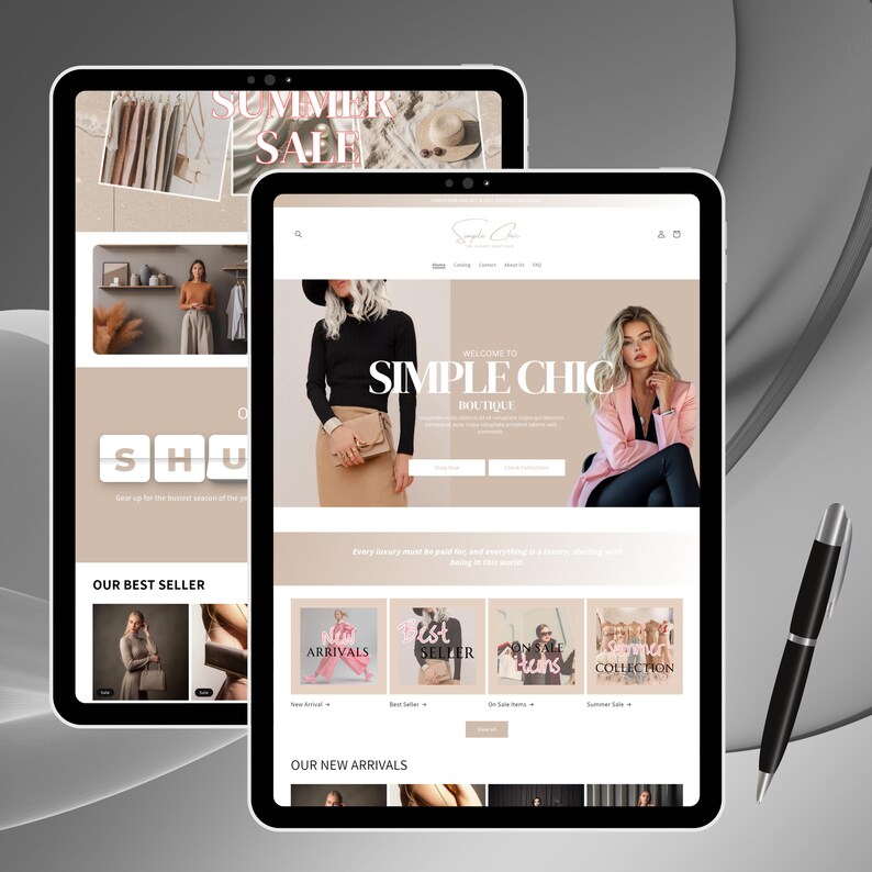 Shopify Theme - Minimalist Website Template for Boutique, Luxury ...