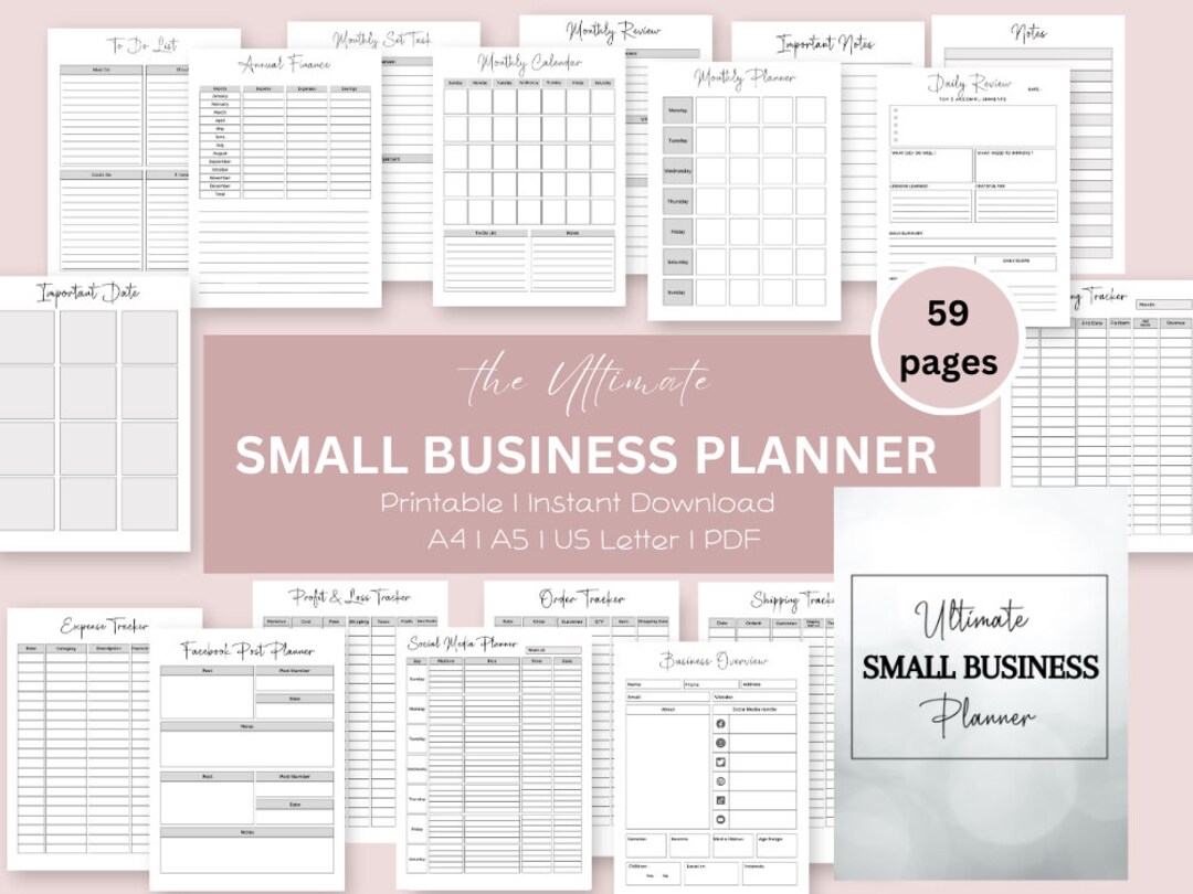 Small Business Planner Bundle, Small Business Planner Printable ...