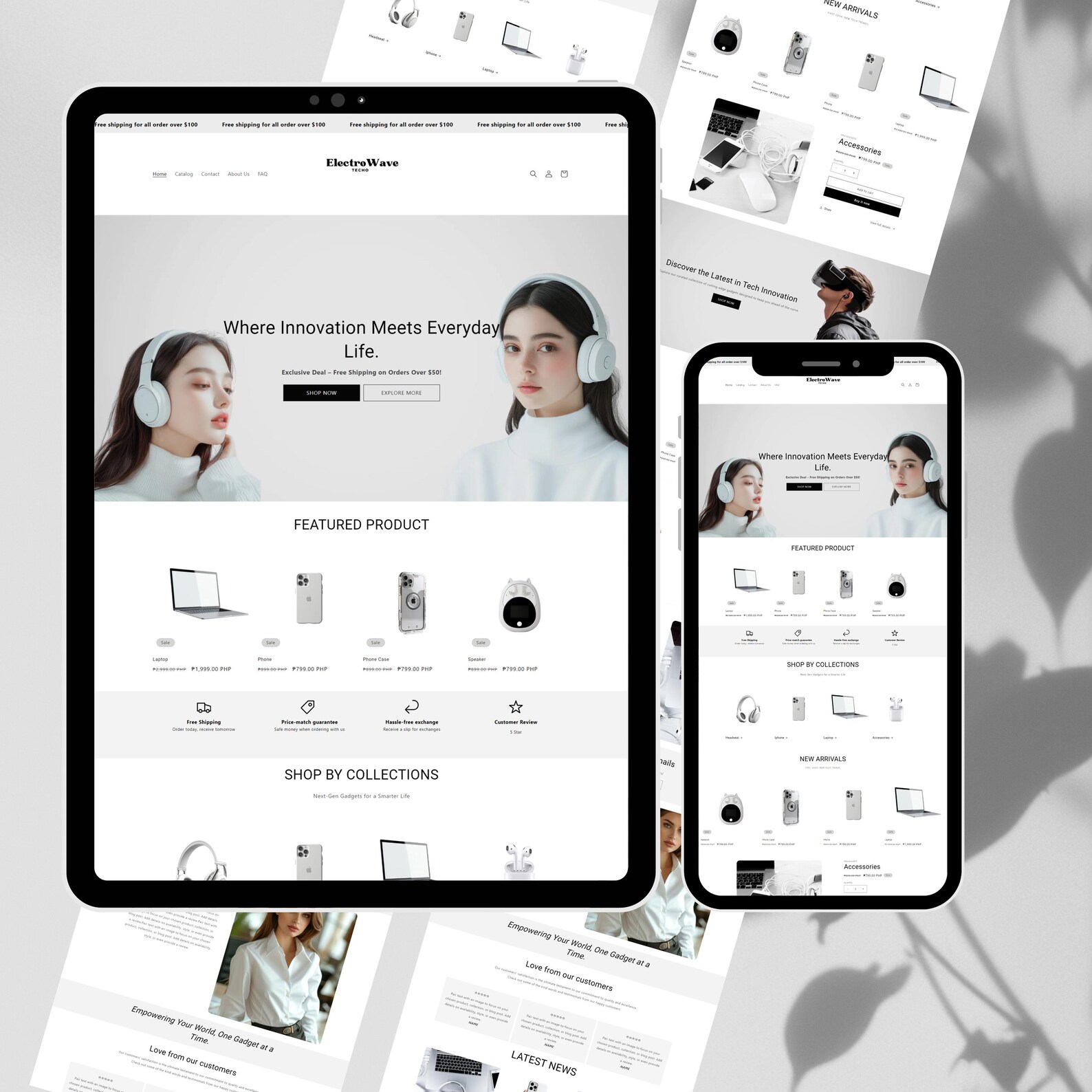 Shopify Theme, Website Template for Electronics, Shopify Template ...