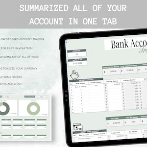 Bank Account, Google Sheets Financial Planner, Credit Card Tracker ...