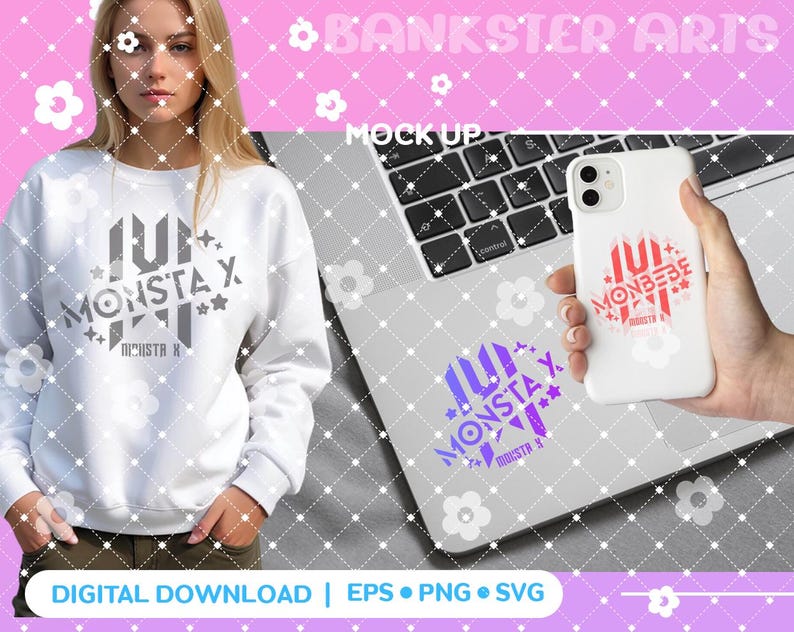 Kpop Member Monsta_x_ SVG Cut File: Cricut, Vinyl Stickers (digital ...