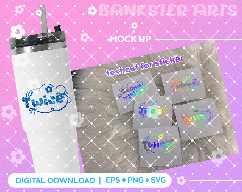 Kpopt_w_i_c_e_member Name Svg Cut File for Cricut Kpop , Png for Vinyl ...